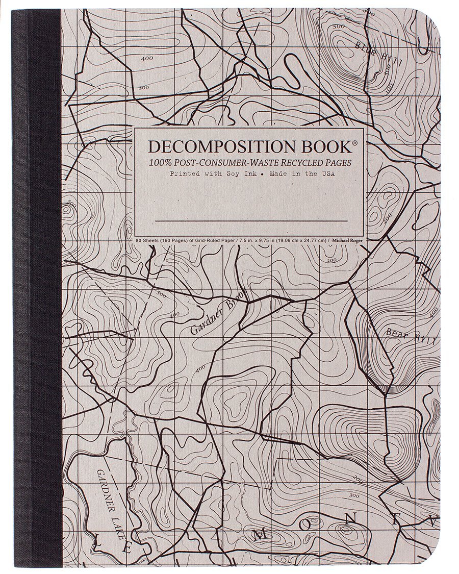 Decomposition Book Topographical Map Lg | Paper Skyscraper