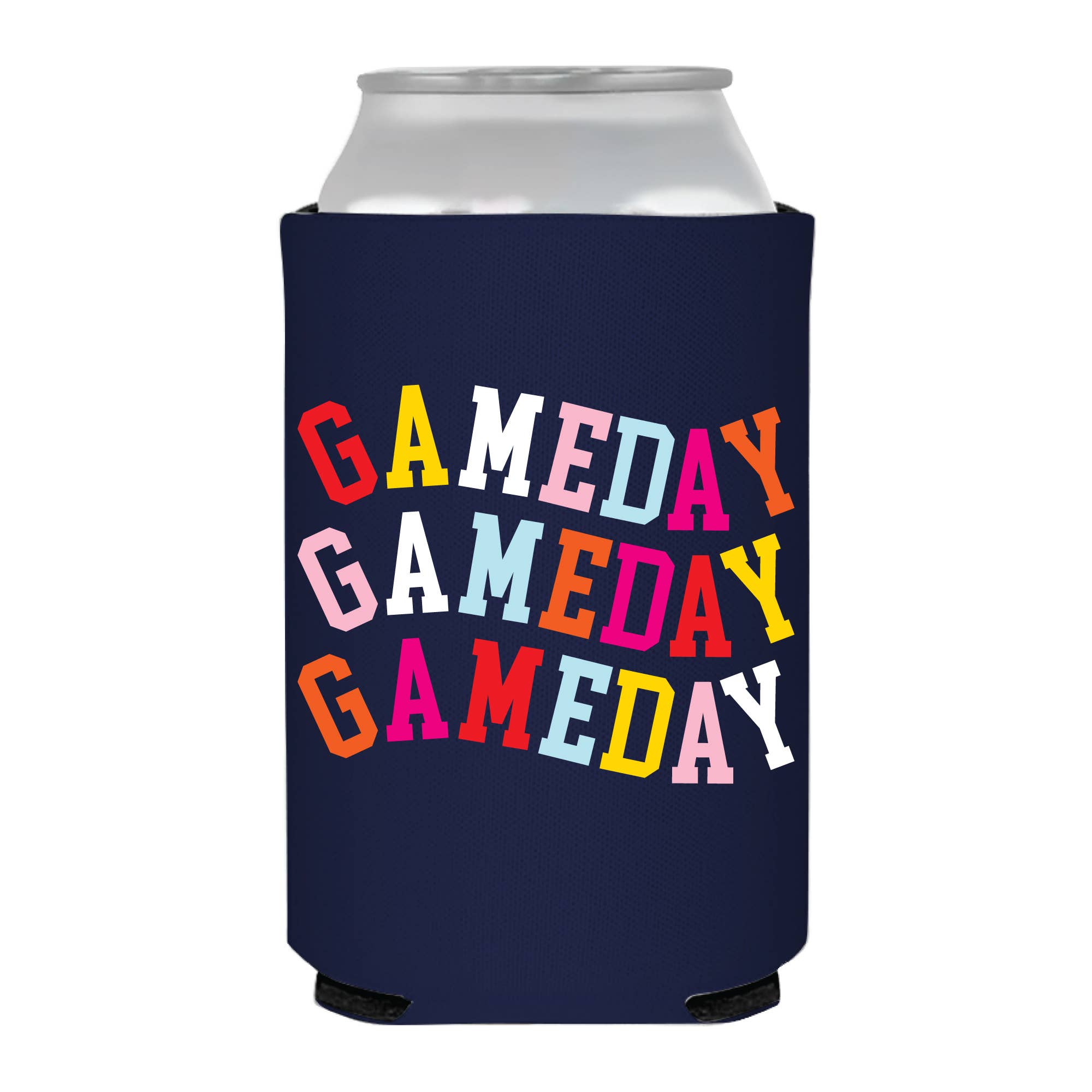 Game Day Tailgate Party Football Full Color Can Cooler | Paper Skyscraper