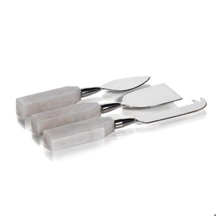 Alabaster 3 Piece Cheese Knife Set, Min. 6 | Paper Skyscraper